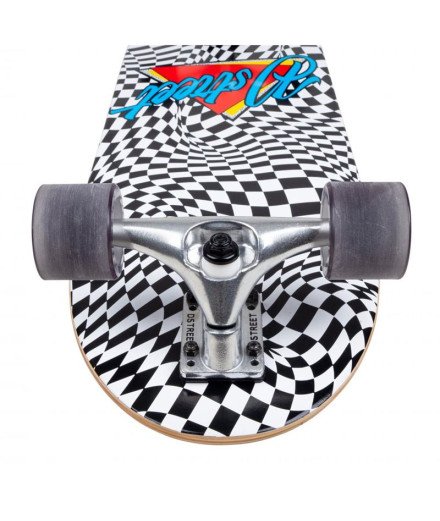 Longboard DStreet Surfskate Check Warp BK | Atmósfera Sport