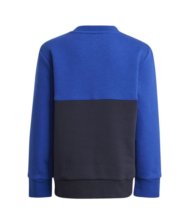 Conjunto adidas Crew azul Crianças
