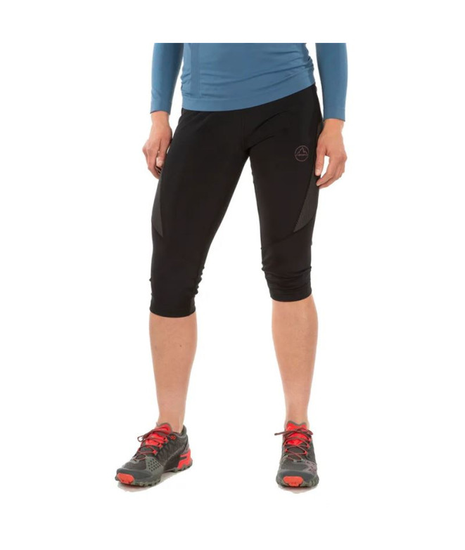 Collants Running de trail La Sportiva Triumph 3/4 Preto para mulher