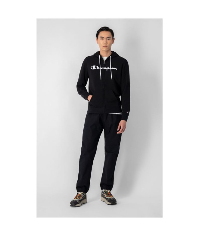Chaqueta Champion Hooded Full Zip Sweatshirt Negro Hombre