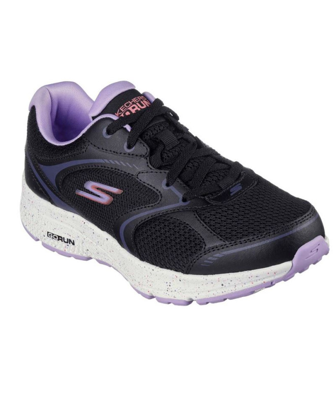 Chaussures Skechers Femme Go Run Consistent - Cuir noir/bordures la...