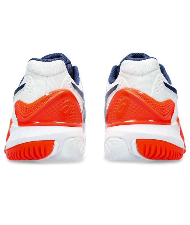 Chaussures de Tennis ASICS Gel-Resolution 9 Homme Blanc/Bleu