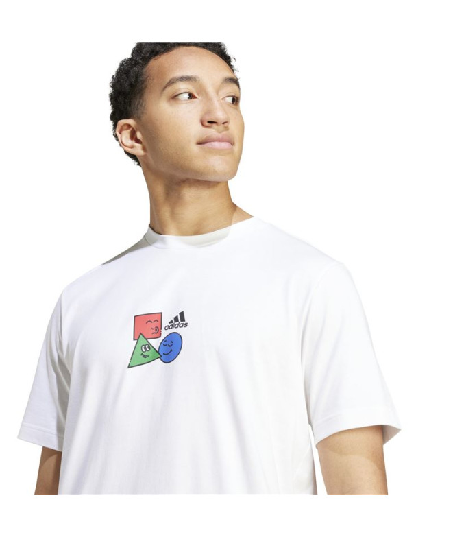 Camiseta adidas Positivity Shapes Graphic Hombre Blanco