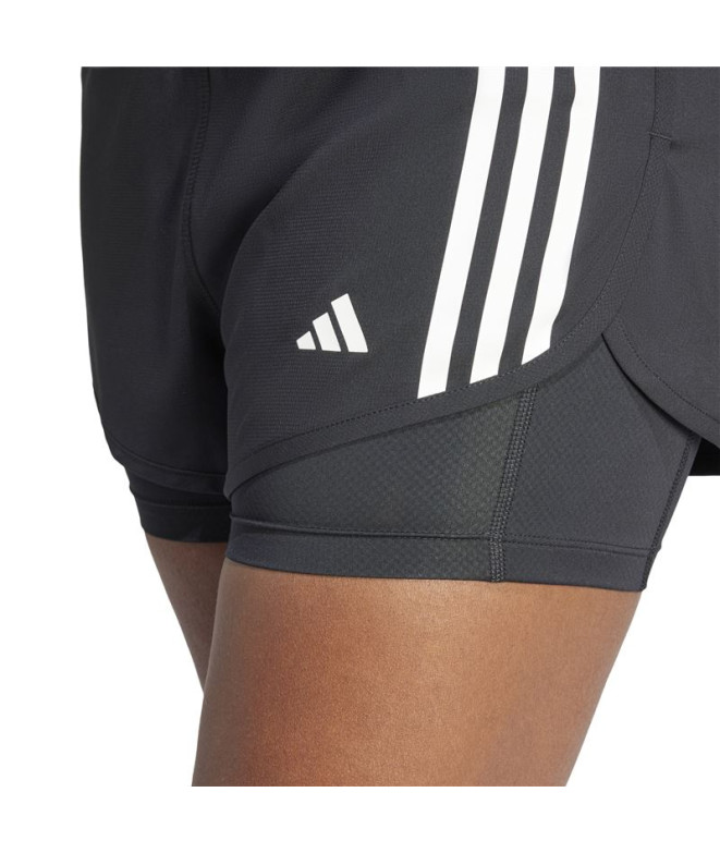 Pantalón de Running adidas Own the run 3S 2In1 Mujer Negro | Atmósfera ...
