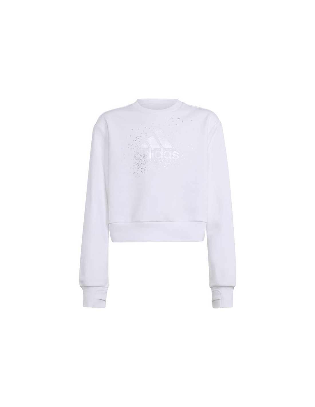 Sudadera adidas Glam Crew Niña Blanco