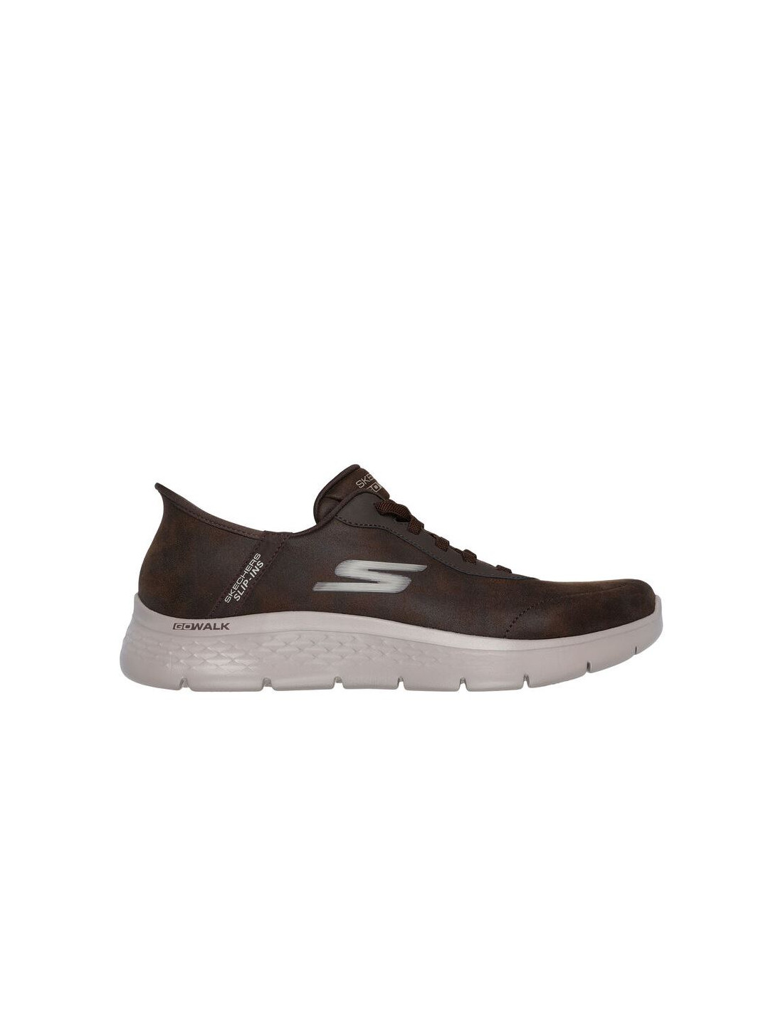 Sapatilhas Skechers Slip-Ins Go Walk Flex Castanho Têxtil Homem ...