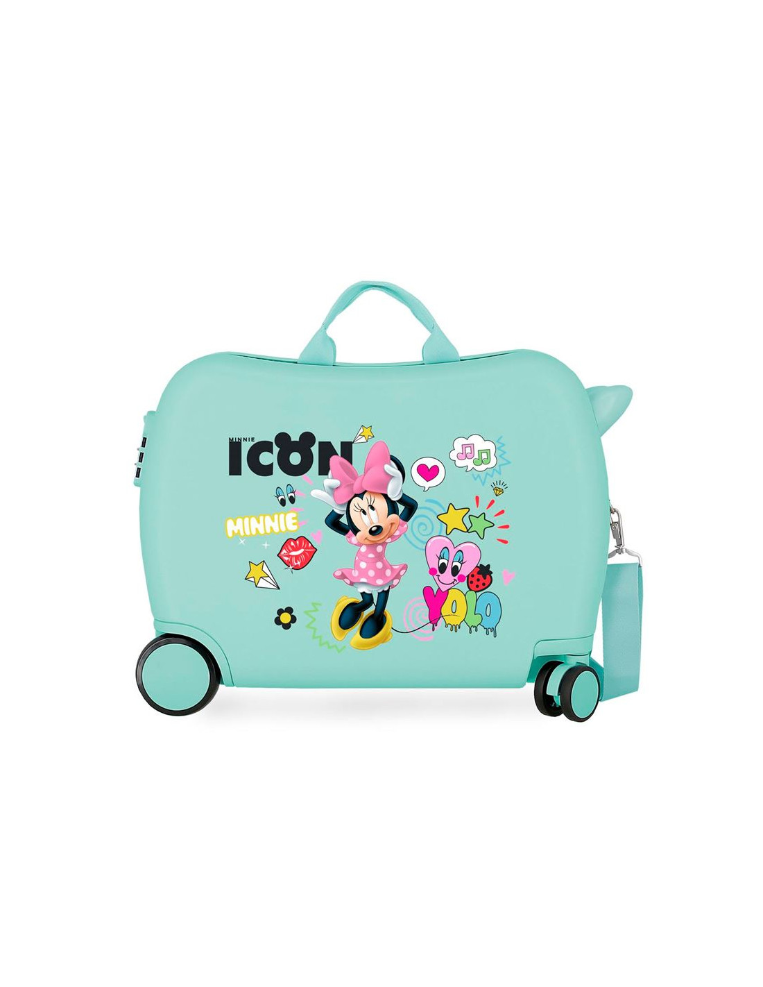Maleta Infantil Disney Abs Rolling Suitcase 4W.(2 Multid.)Minnie Icon Verde