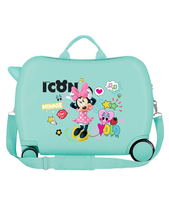 Maleta Infantil Disney Abs Rolling Suitcase 4W.(2 Multid.)Minnie Icon Verde