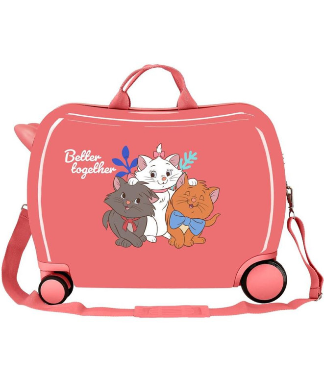 Maleta Infantil Disney Abs Rolling 4W.Aristocats Better Together Coral