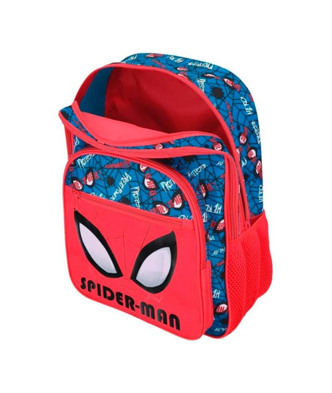 Mochila Marvel Adap 40Cm.2C.Spiderman Autêntico Vermelho