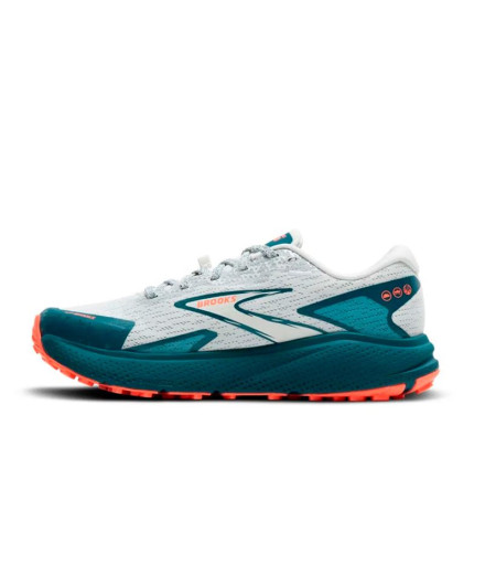 Zapatillas de Trail Brooks Divide 5 Mujer Bit of Blue/Legion Blue/Flame ...