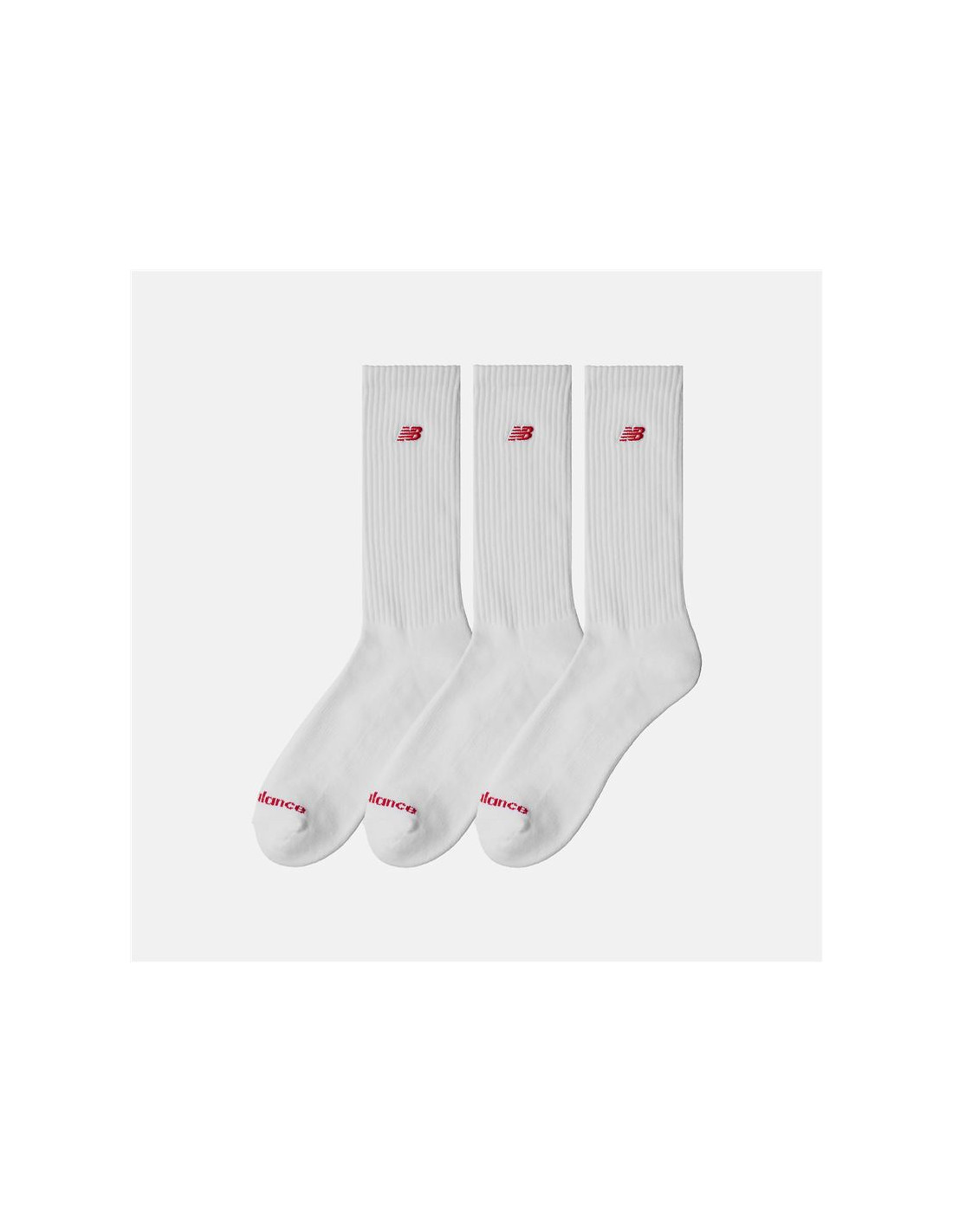 Calcetines New Balance Patch Logo Crew Blanco 3 Pack | Atmósfera Sport