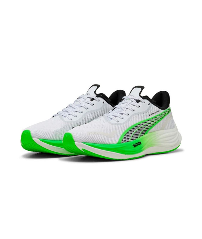 Zapatillas de Running Puma Velocity Nitro 3 Hyr, White Gree, Hombre