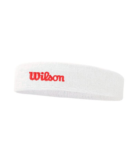 Cinta de Pelo de Tenis Wilson Terry Logo Headband Blanco/Rojo ...