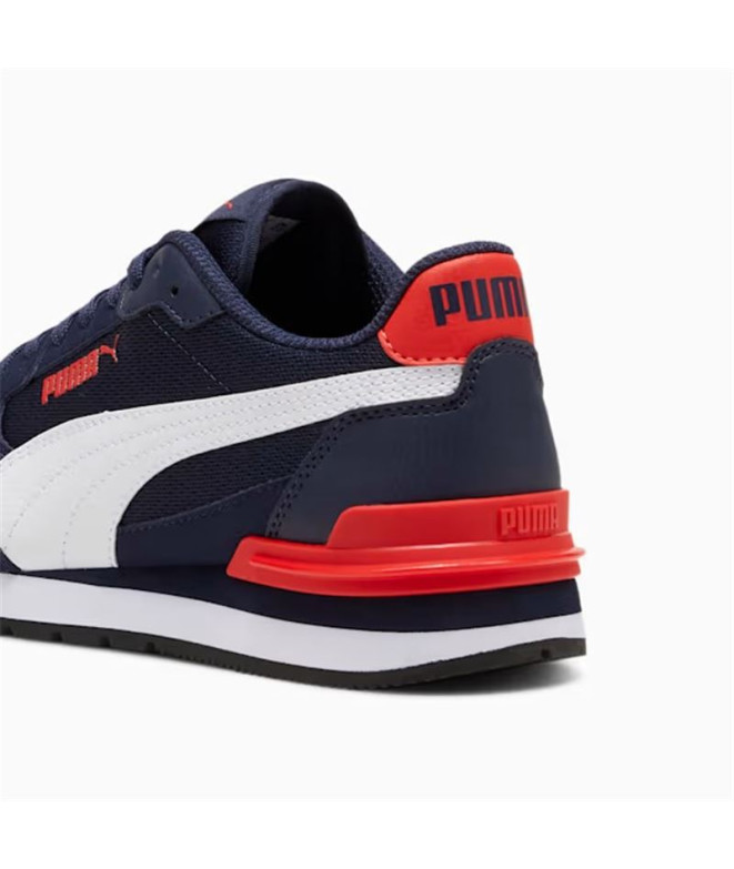 Zapatillas Puma St Runner V4 Mesh Infantil Marino