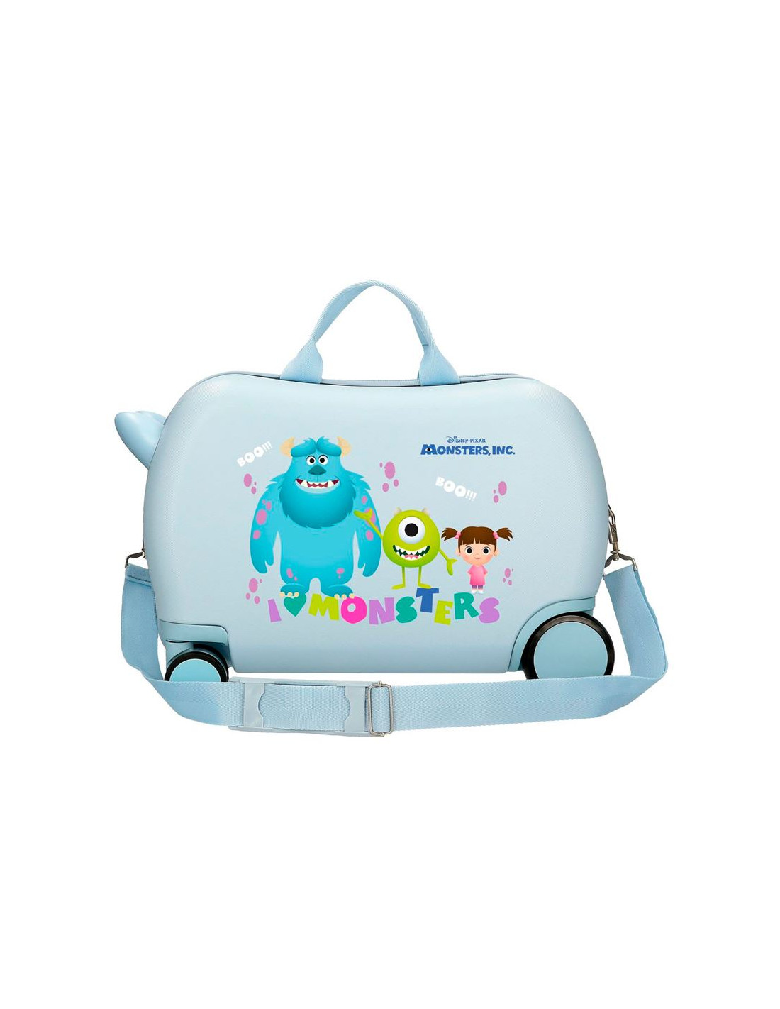 Maleta Infantil Disney Abs Rolling 4W.(2 Multi.) 45Cm.Monsters Inc Boo Azul