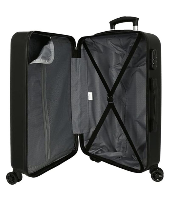 Set 2/Carrinho Marvel Abs 55-65Cm.4 Rodas Vingadores Heróis Preto