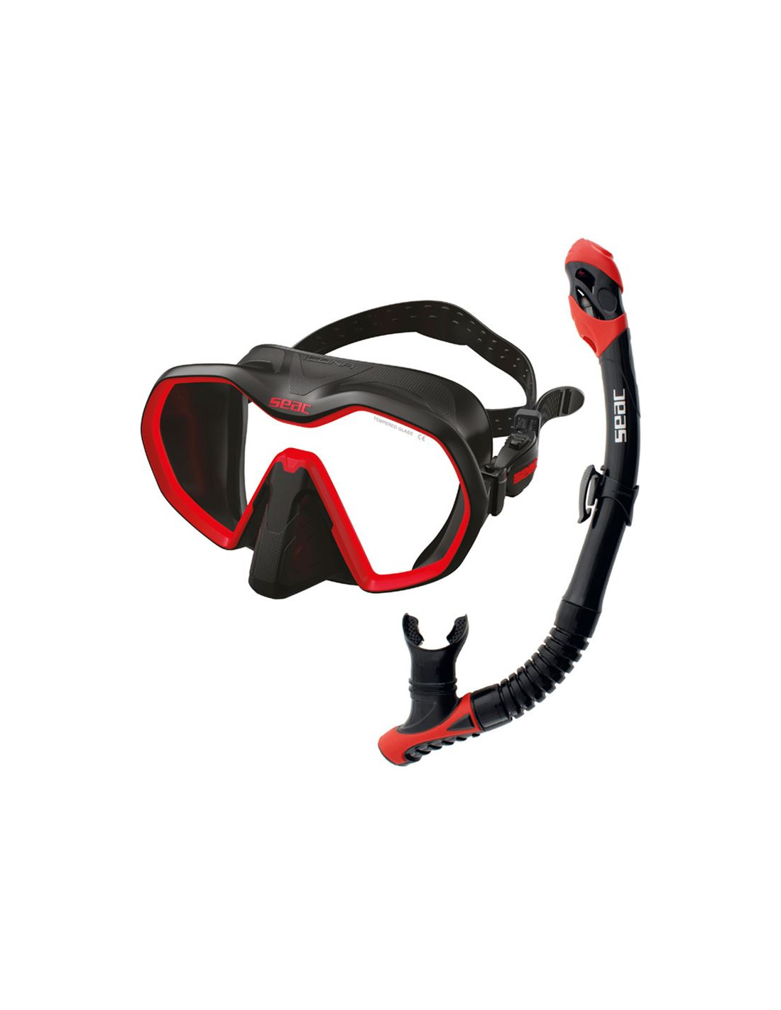 Set Bis Icona + Reverse Dry S/Bl Negro/Rojo Seac