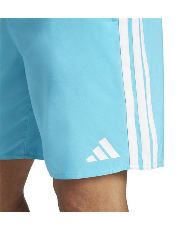Fato de banho de Natação adidas 3 Bandas Bld Sh 8In Homem Azul/Branco