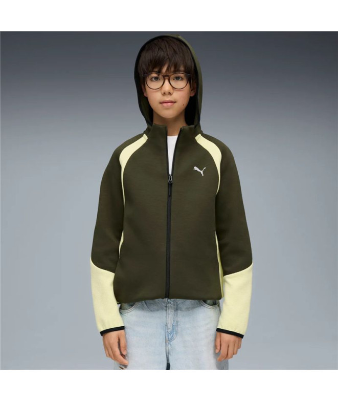 Chaqueta Puma Evostripe Full-Zip H Infantil Dark Olive | Atmósfera Sport