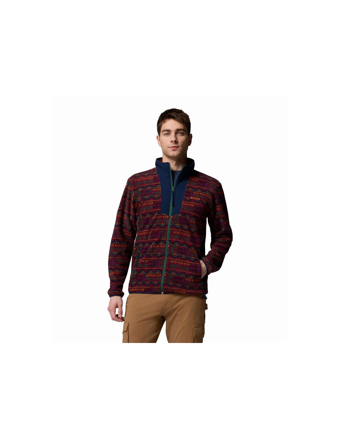 Forro polar Montaña Columbia Sequoia Grove™ Printed Full Zip Red Hombre ...