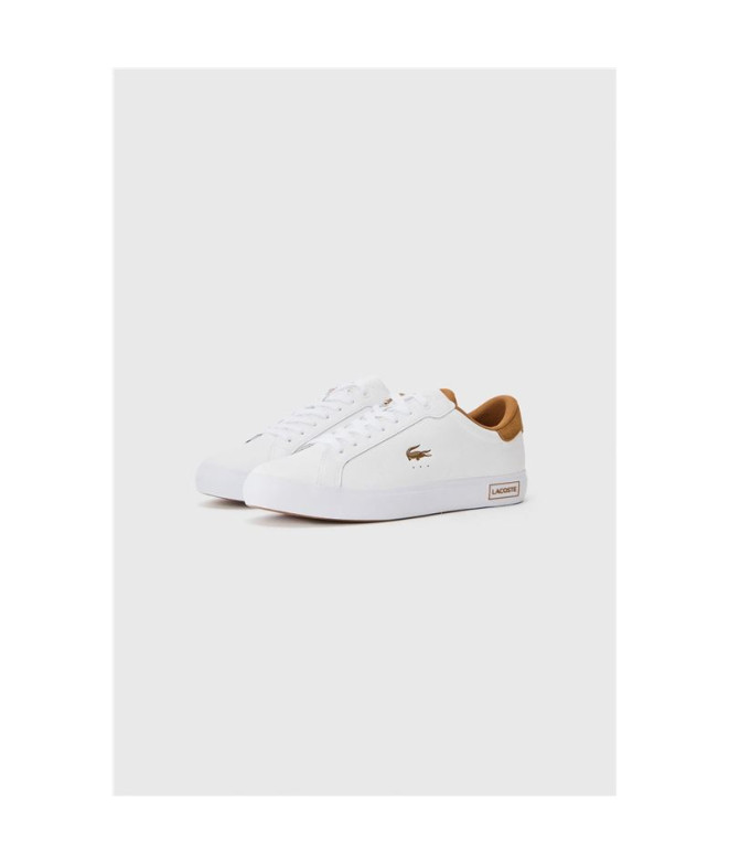 Sapatilhas Lacoste Powercourt 225 1 Sma Homem Branco/Marrão | Atmósfera ...