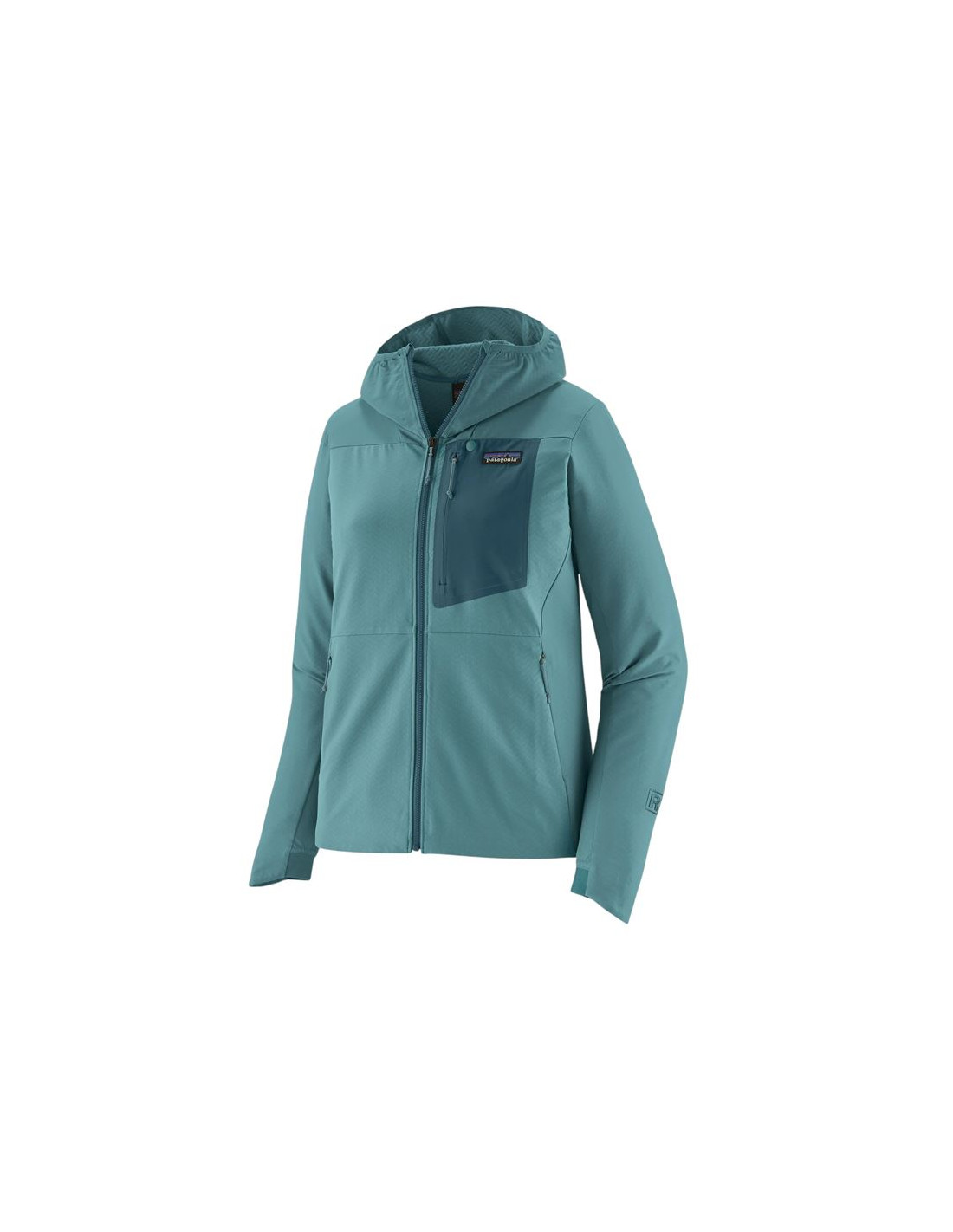 Chaqueta Patagonia R1 CrossStrata Hoody Mujer Azul | Atmósfera Sport