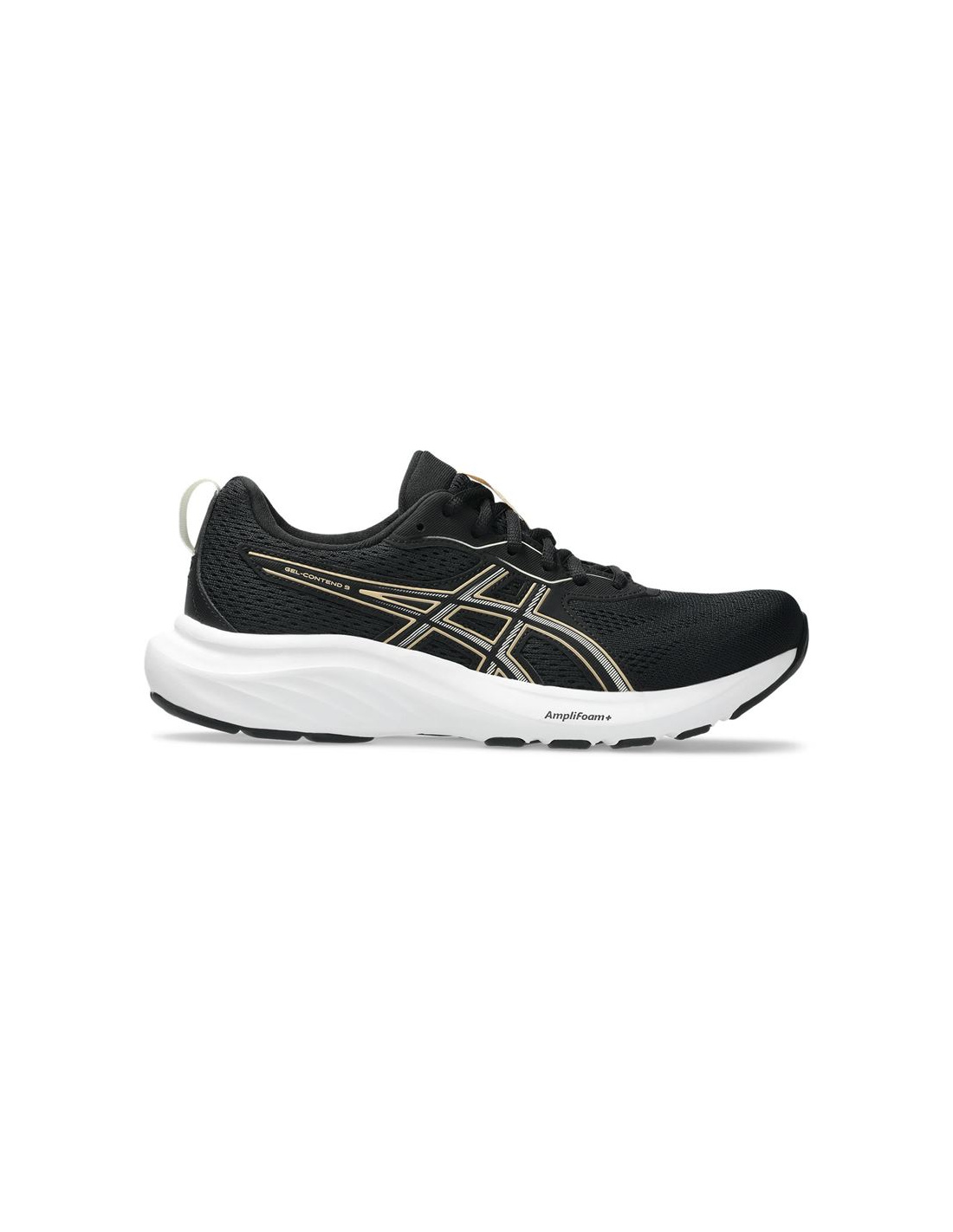 Zapatillas de Running ASICS Gel-Contend 9 Mujer Negro/Apricot Crush ...