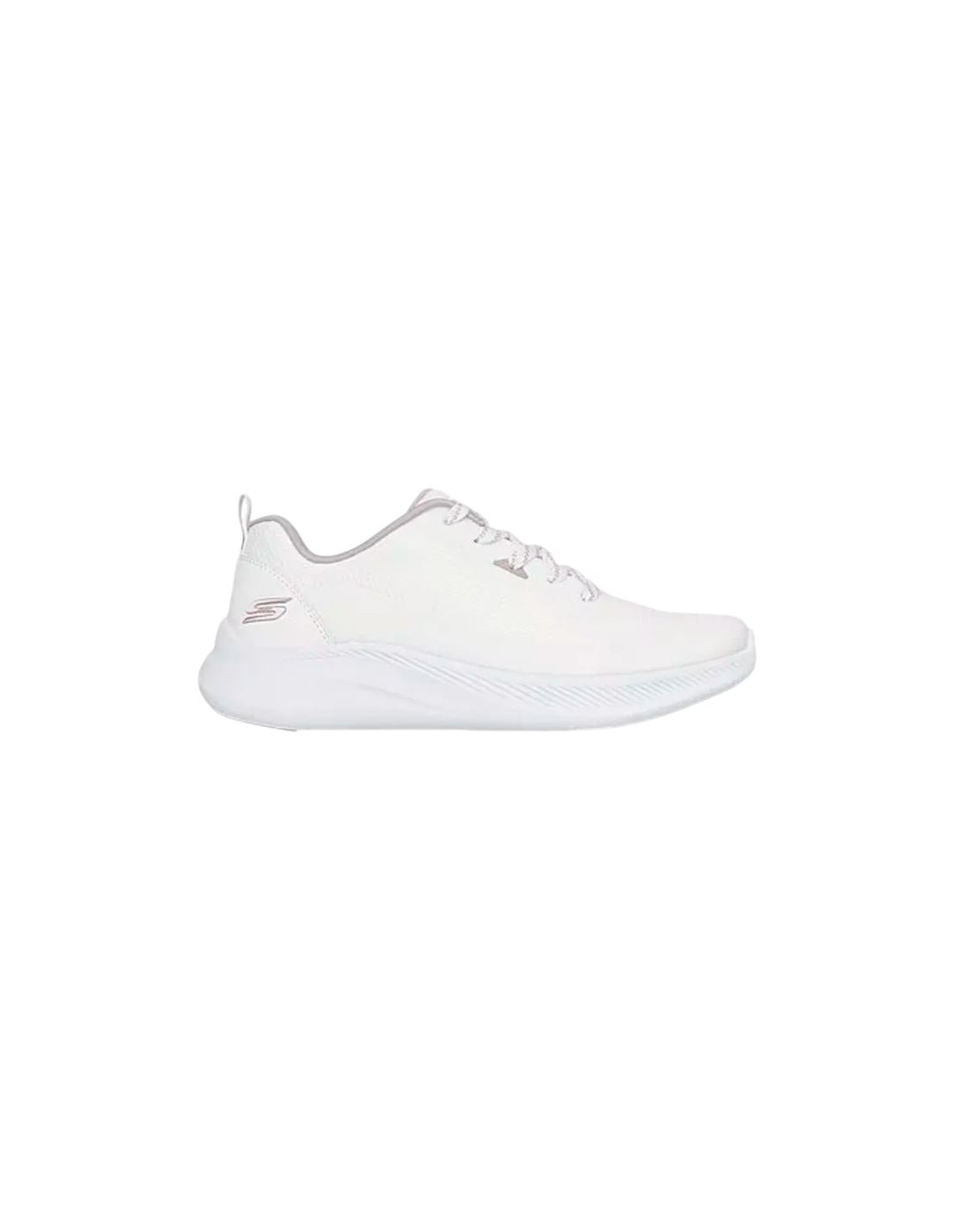Zapatillas Skechers Bobs Mode Flex Mujer Blanco Knit Mesh/ Silver Trim ...