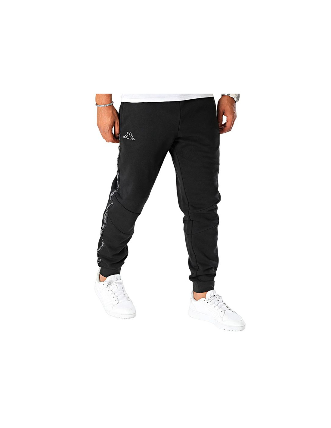Calça Kappa Idole Active Man Homem pretas | Atmósfera Sport